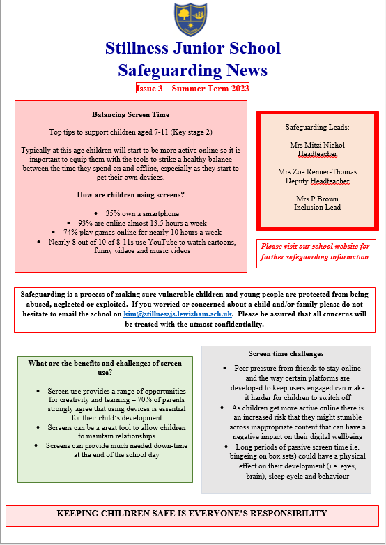 Special Edition Newsletters - Stillness Junior School