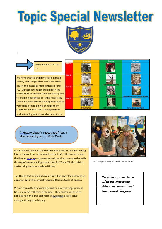 Special Edition Newsletters - Stillness Junior School