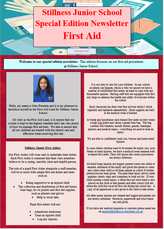 Special Edition Newsletters - Stillness Junior School
