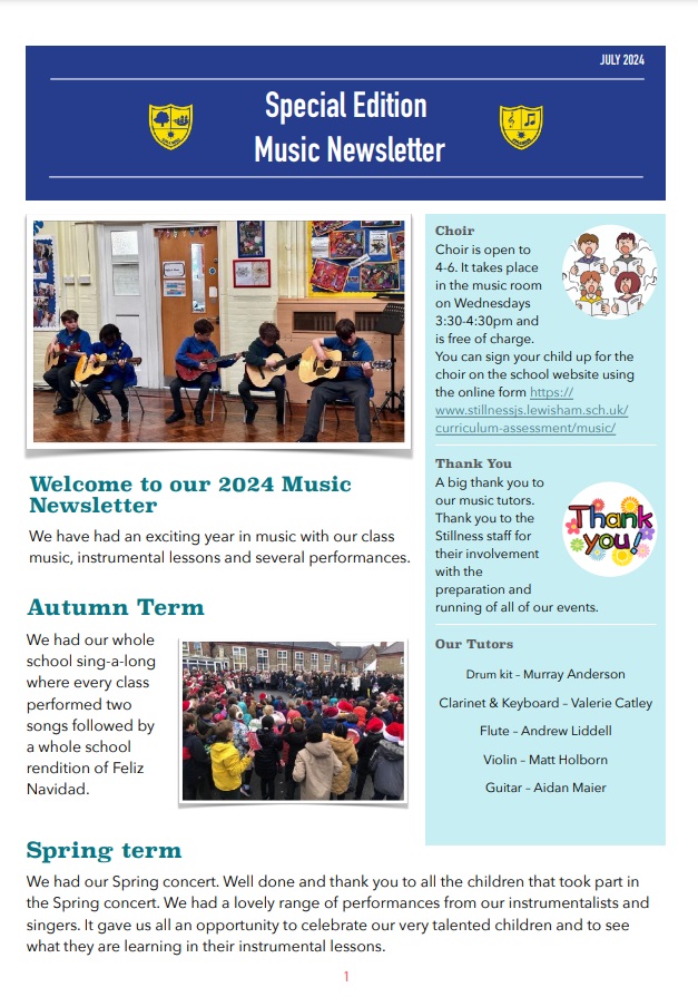 Special Edition Newsletters - Stillness Junior School